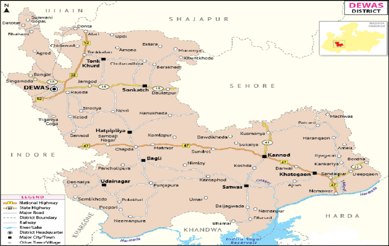 Tourist Map Guide of Dewas - Bhopal Orbit