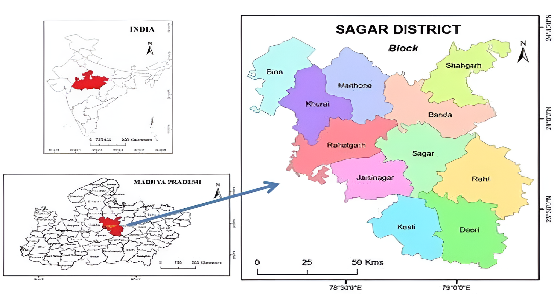 Tourist Map Guide of Sagar - Bhopal Orbit